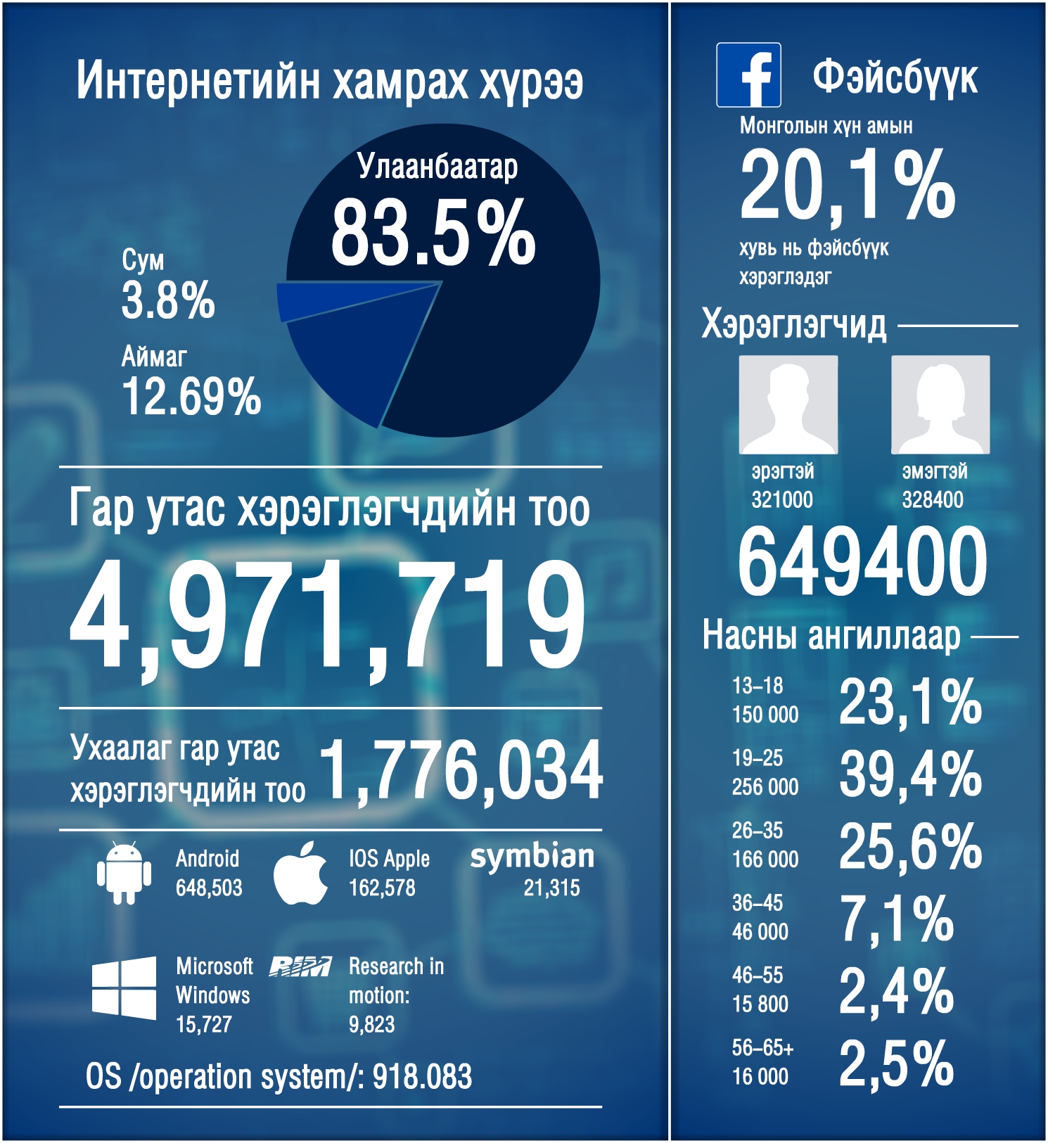 Цахим орчны хэрэглээ Монгол Улсад