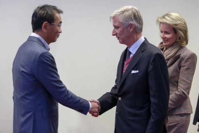 FM Ts.Munkh-Orgil meets King Philippe and Queen Matilda