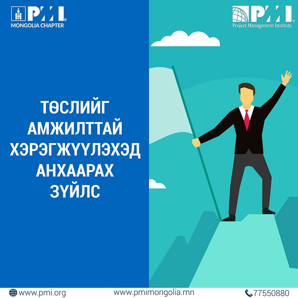 Төслийг амжилттай хэрэгжүүлэхэд анхаарах зүйлс