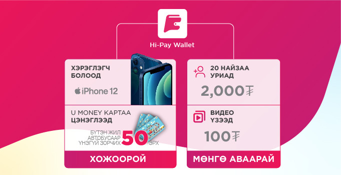 Утсаараа U Money Цэнэглэ