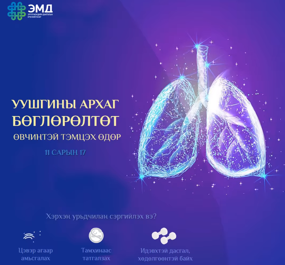 Уушгины архаг бөглөрөлтөт өвчний эмчилгээний 85 хувийг ЭМД ын сангаас төлнө