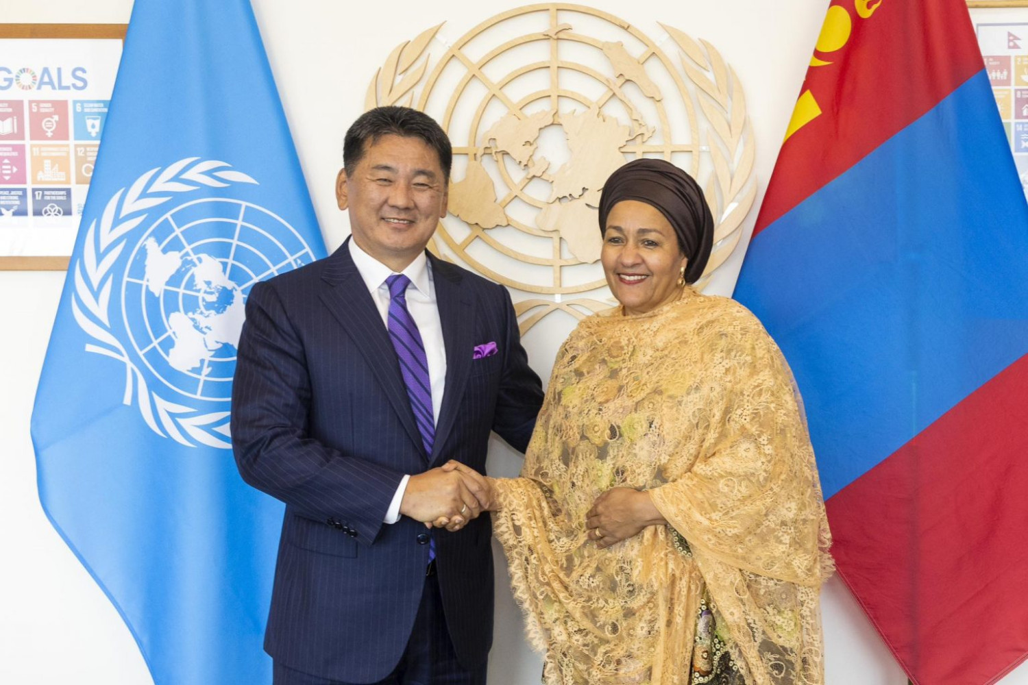 Ерөнхийлөгч У Хүрэлсүх НҮБ ын Ерөнхий нарийн бичгийн даргын орлогчтой уулзав