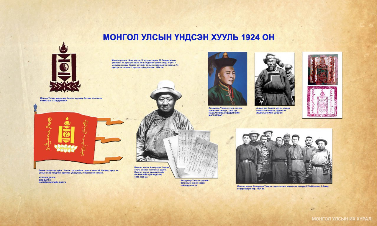 1924 он Бүгд Найрамдах Улсыг тунхагласан анхдугаар Үндсэн хууль