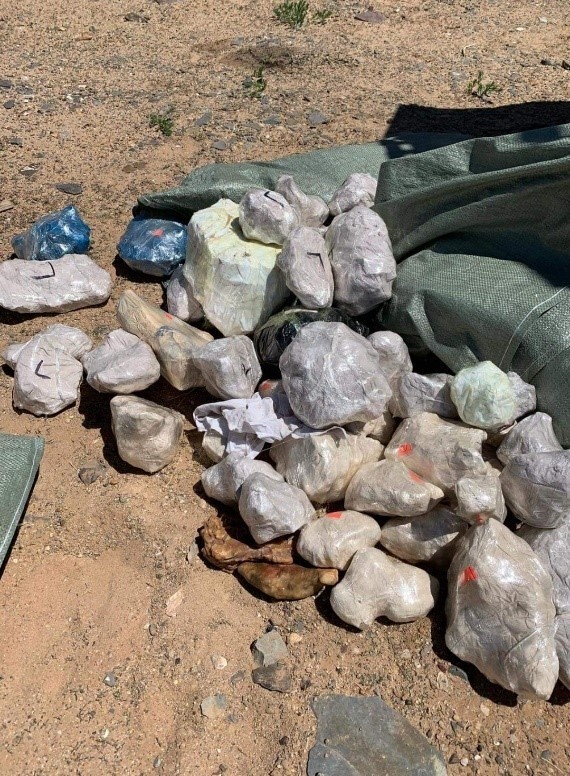 Улсын хилээр гаргахыг хориглосон ч 87 кг байгалийн чулуу гаргахаар завджээ