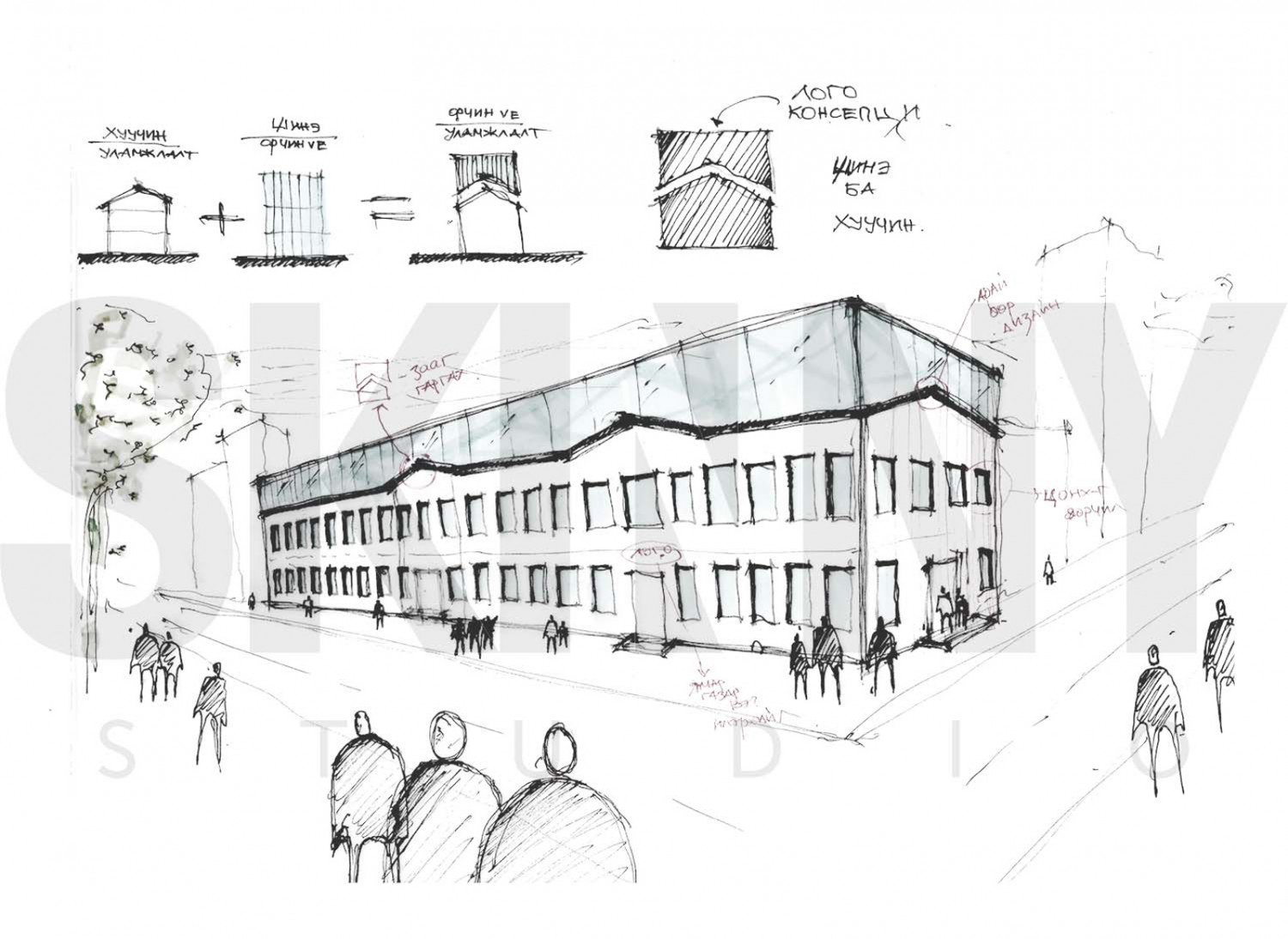 Галлериа Улаанбаатар төвийн экстерьер дизайн бүтсэн ТҮҮХ