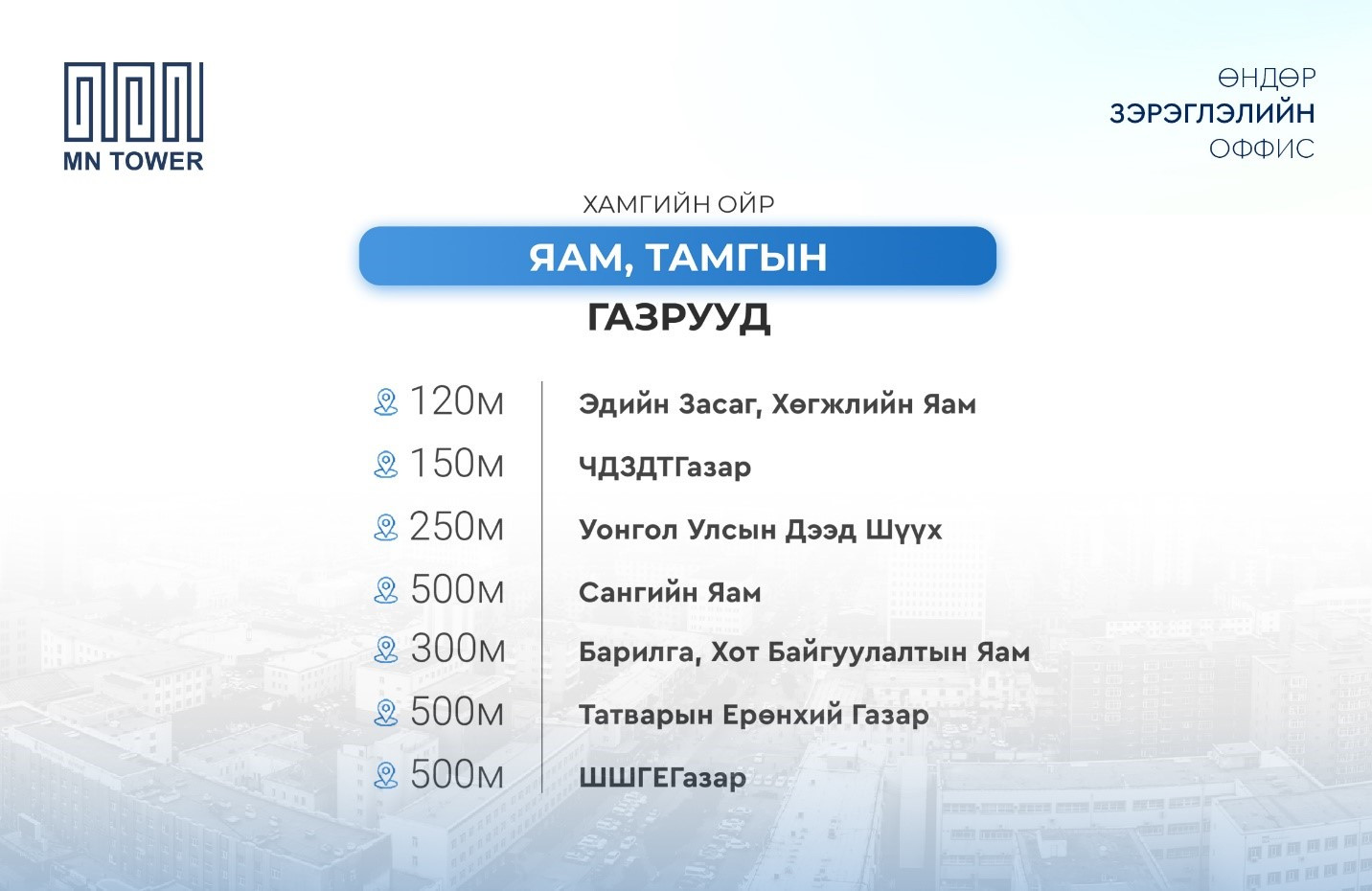 Хотын А бүсэд таны бизнесийн шинэ орон зай